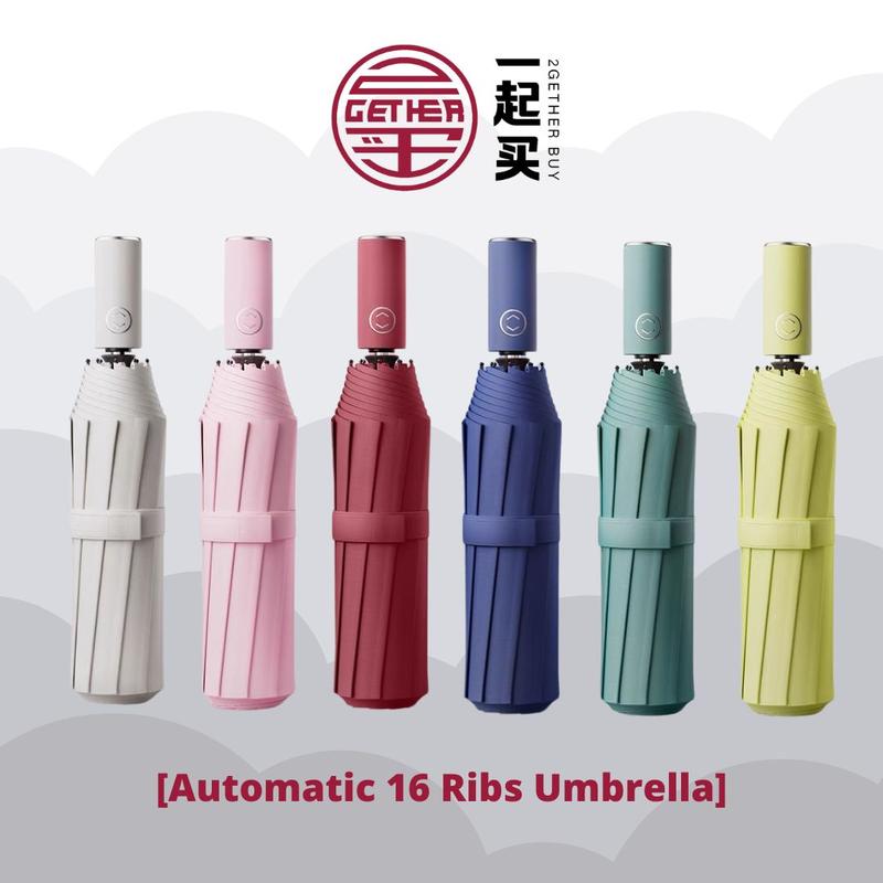 Automatic 16 Ribs Umbrella UPF 50 - TikTok Shop Singapore