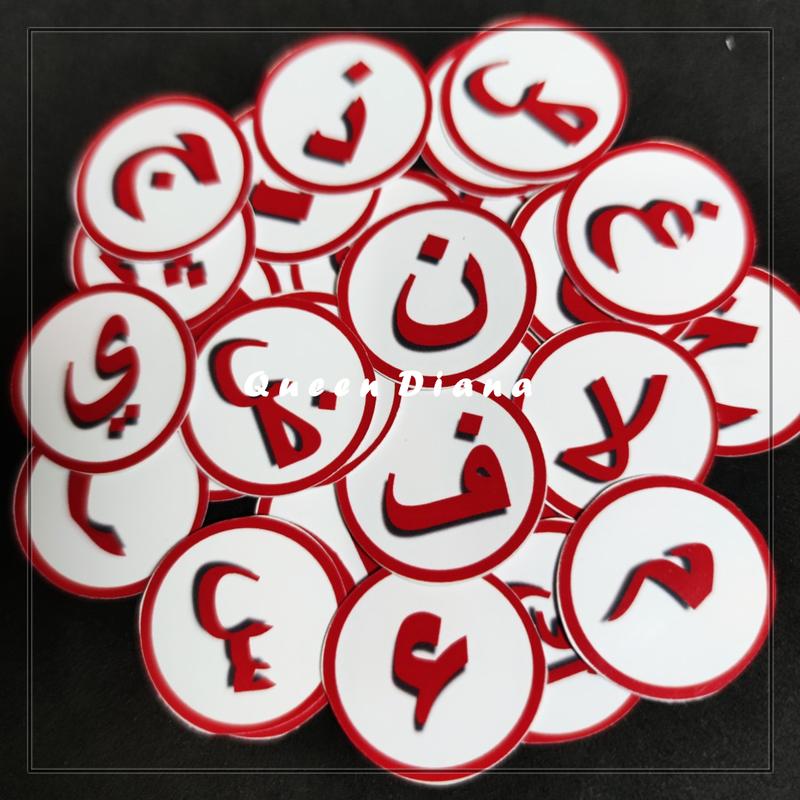 stiker huruf hijaiyah bentuk bulat isi 30 pcs stiker warna warni - Shop ...