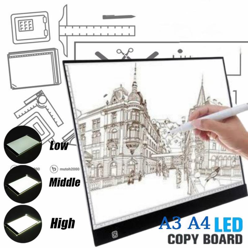 A3/A4 LED Drawing Tracing Board Stensil Board Papan Jiplak Gambar ...