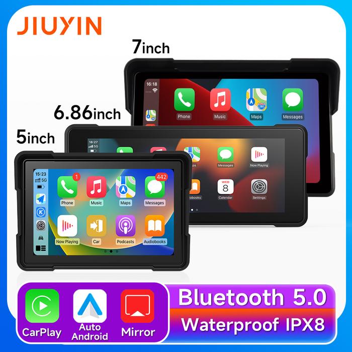 Jual 5/6/7''Motorcycle Multimedia Player Wireless CarPlay Android Auto ...