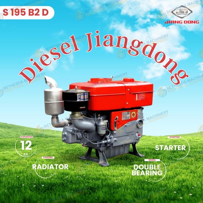 Jual Mesin Jiang Dong Diesel 12 HP Engine Solar 12 PK - S 195 - S 195 ...