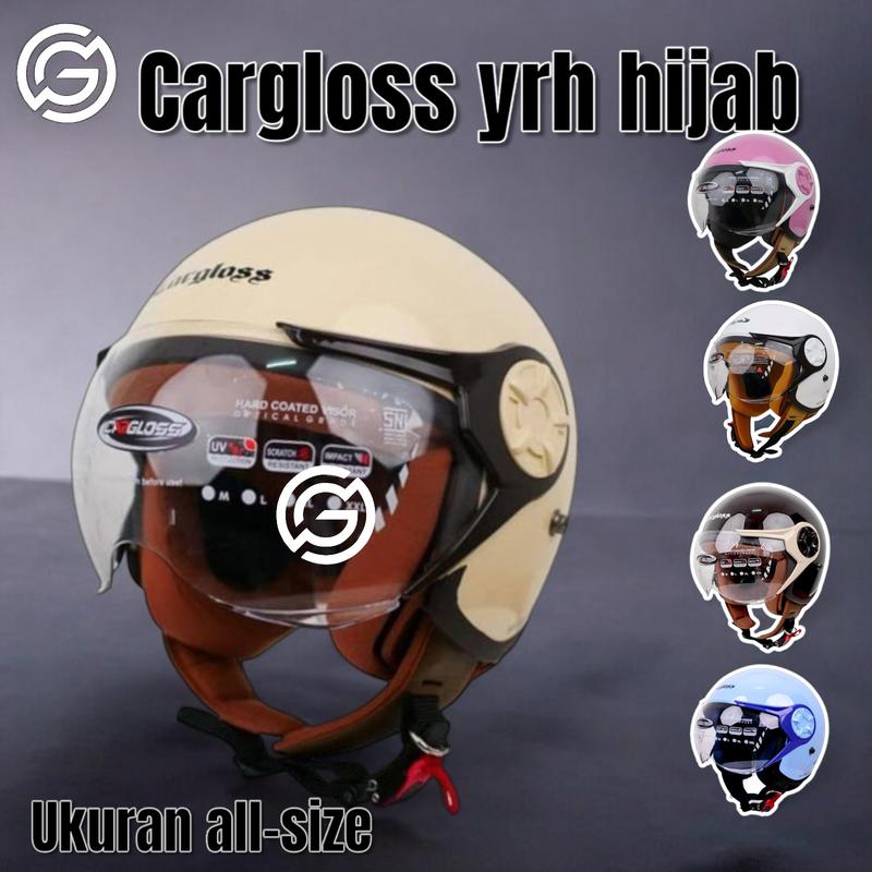 Cargloss YRH Hijab Retro Helm Half Face Retro cargloss hija - Shop ...