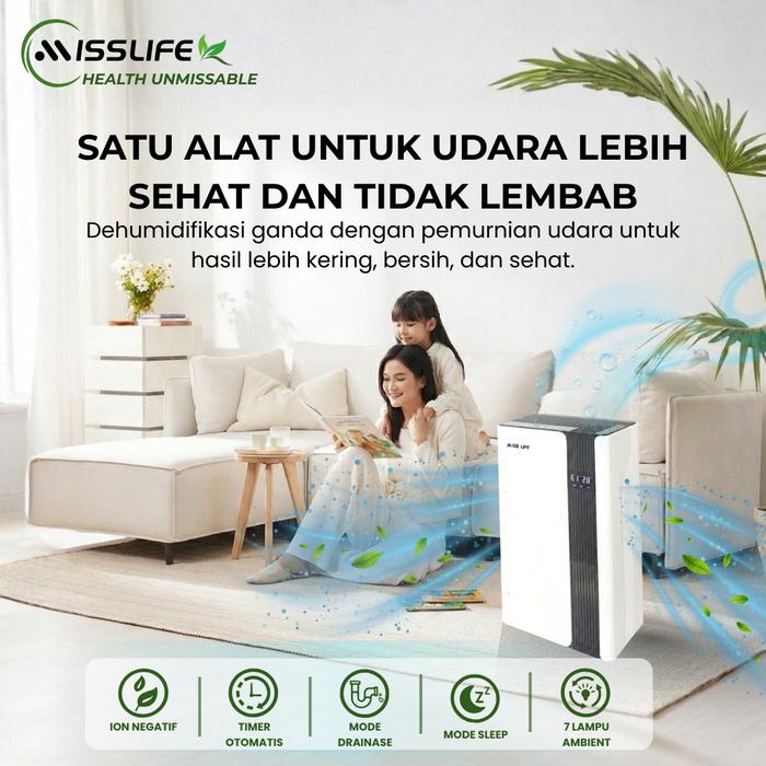 Promo MISS LIFE Smart Dehumidifier Tipe Dry Duo Pro. Tangki 2.5 L ...