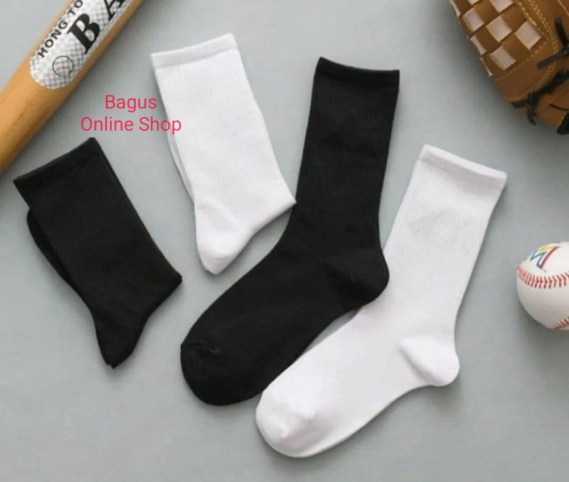 (3 PAIRS)PUTIH HITAM Stokin Kerja Panjang Tebal WHITE BLACK Men ...