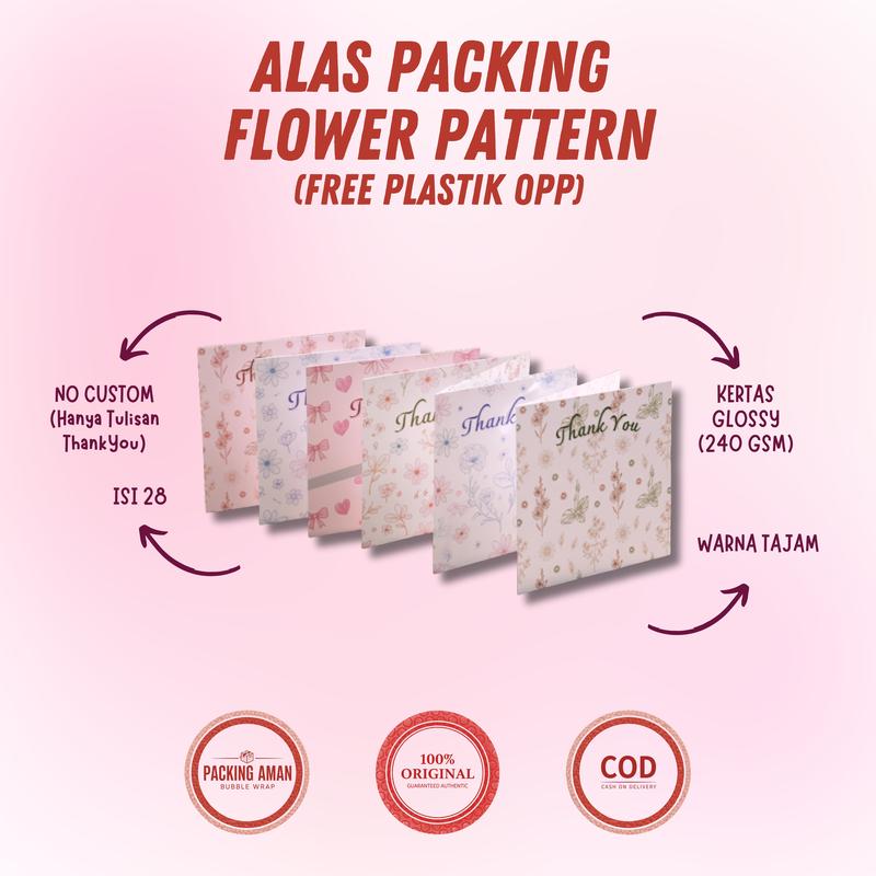 ALAS PACKING FLOWER PATTERN (NO CUSTOM) | FREE PLASTIK OPP | KERTAS ...