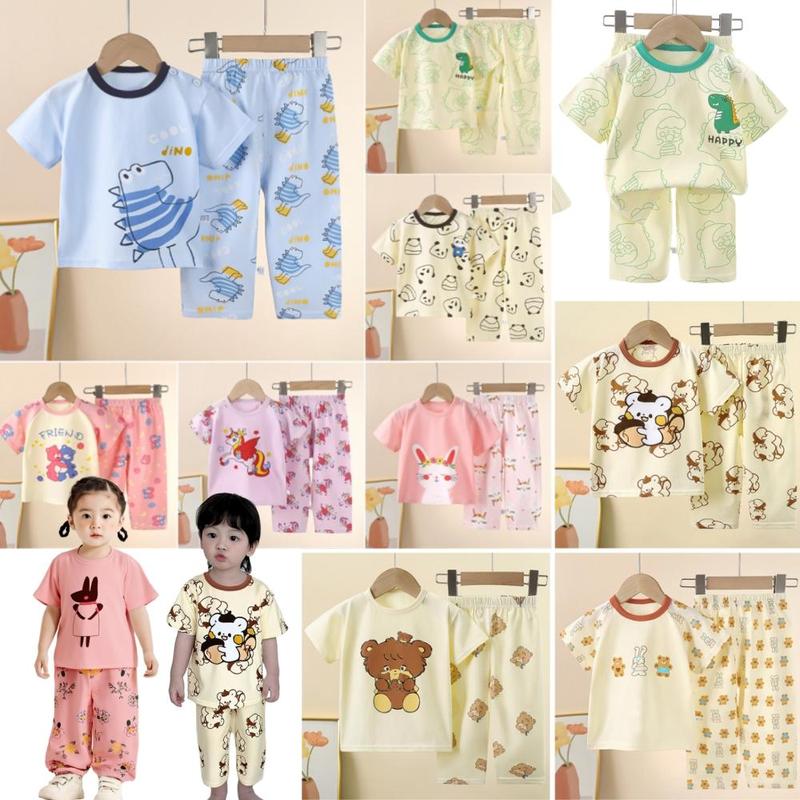 Kids Terno Pajamas Set Short Sleeves Long Pants For Boy Girl - TikTok ...