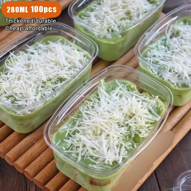 Bekas makanan plastik lutsinar, kapasiti 300 ml, bentuk kek, - TikTok ...