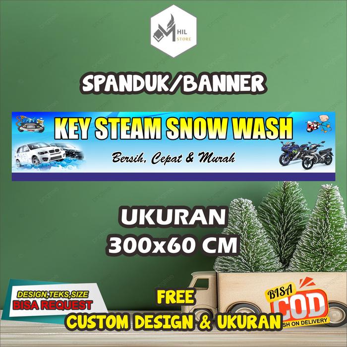 Jual Cetak Spanduk Banner Steam Motor & Mobil Free Desaint Ukuran ...