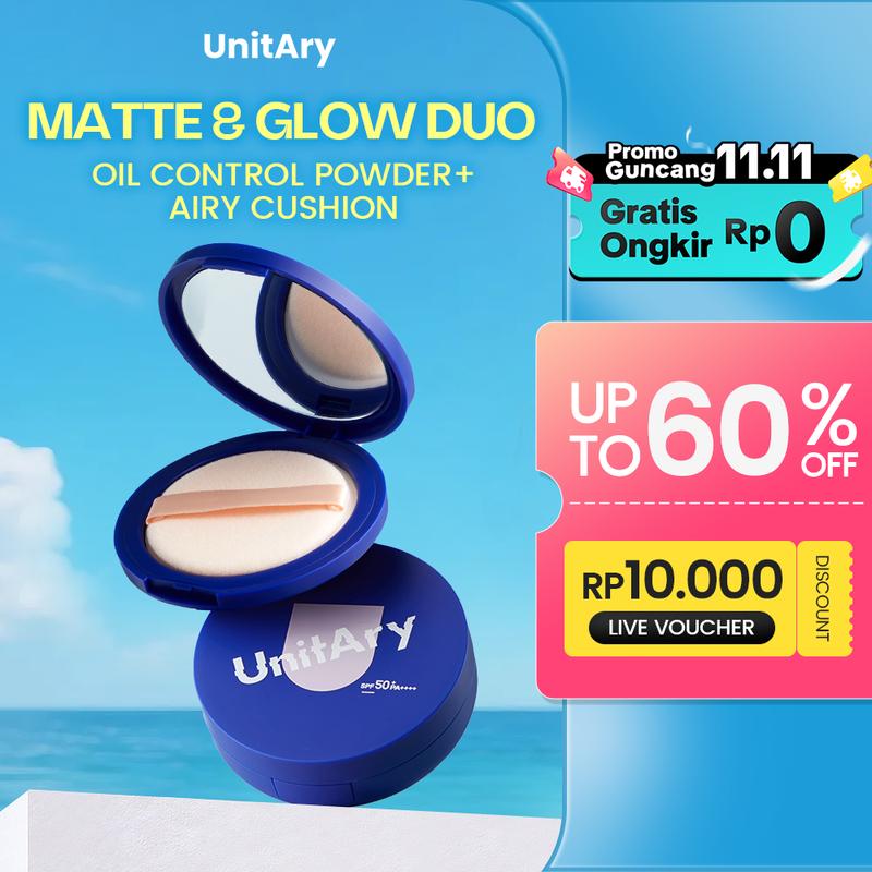 UnitAry 2in1 Oil Control Matte Sunscreen Powder 8g & Airy Sun Cushion ...