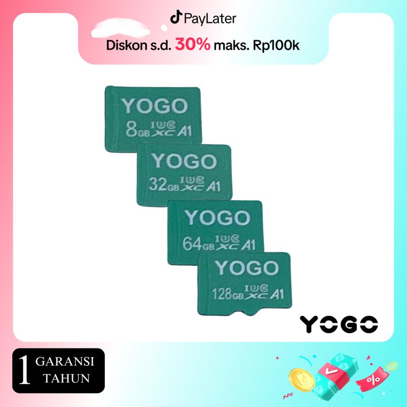 Yogo Ori Memory Card 8 / 16 / 32 / 64 / 128 GB Class 10 Buat - Shop ...