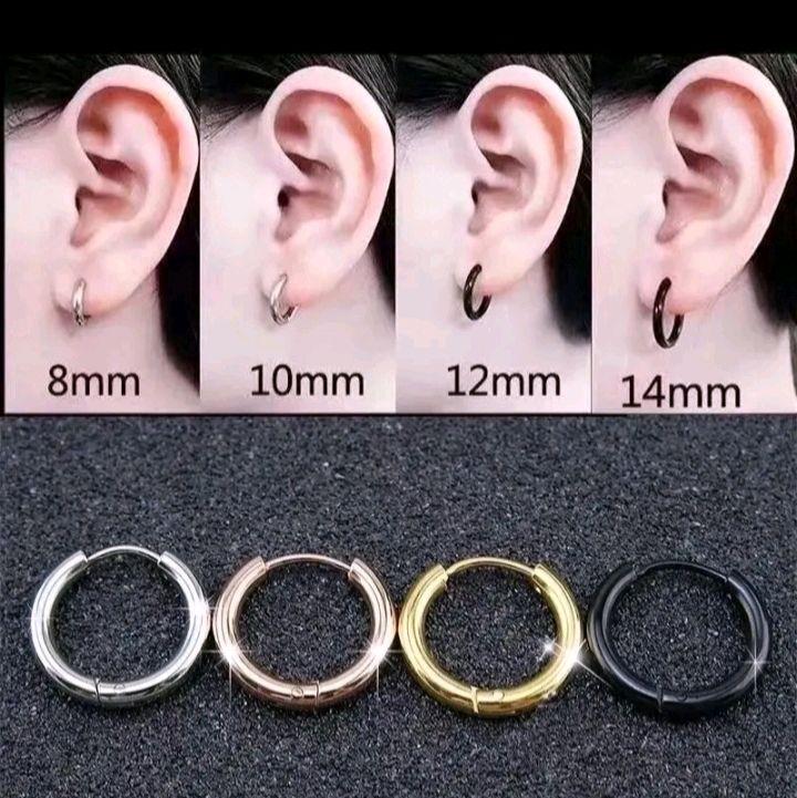 ANTING HOOP TITANIUM ANTI KARAT DAN TIDAK PUDAR ANTING STARBOY - Shop ...