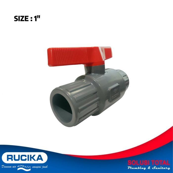 Jual Pvc Ball Valve Rucika 1 Inch Dn 25 Polos Stop Kran Pvc 1 ...
