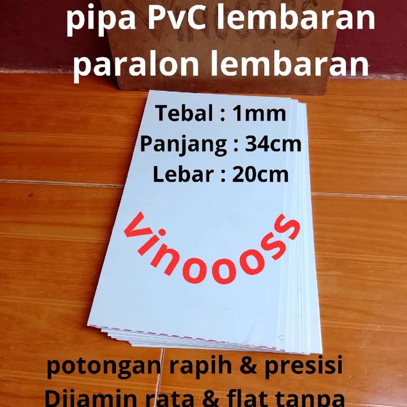 pipa paralon lembaran pipa pvc lembaran 1mm 34cm x 20cm - Shop | Tokopedia