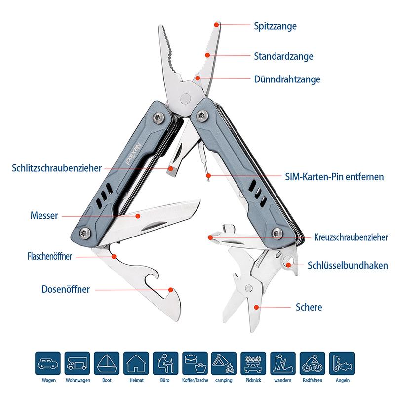 NexTool Mini Sailor 11-In-1 Multi-Function Tools 6.7cm Pocket Multitool ...