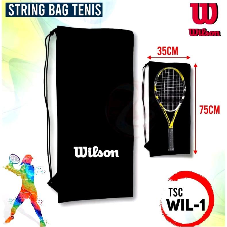 Tas raket tenis lapangan string bag tennis sport tas tenis hitam ...