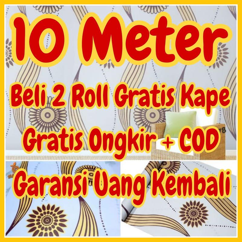Wallpaper Dinding 10 m 10 meter 45 cm x 10 m MOTIF CAKRA HITAM - Shop ...