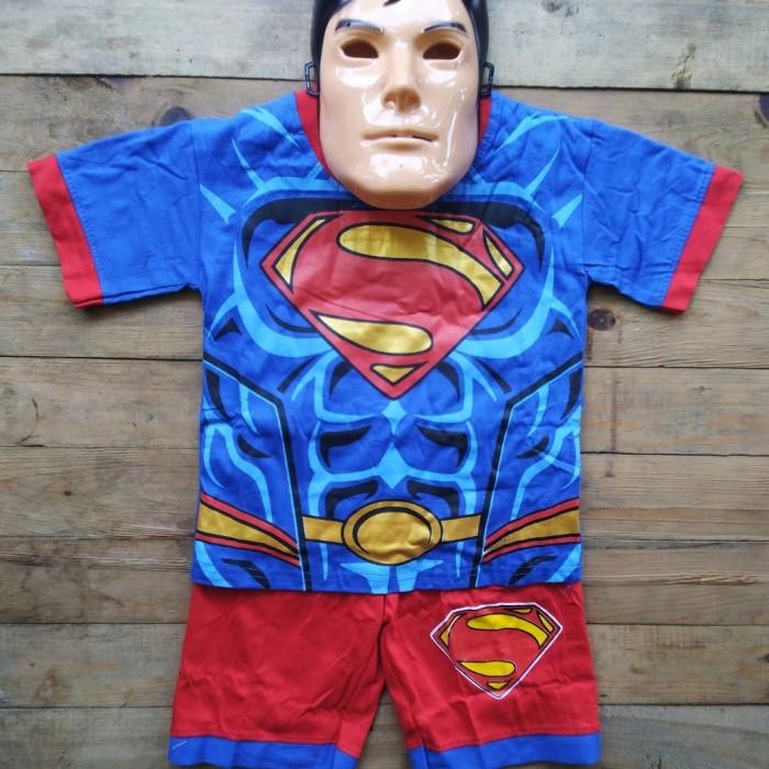 LANGSUNG CEK! KOSTUM BAJU SETELAN SUPERHERO SUPERMAN SPIDERMAN BATMAN ...