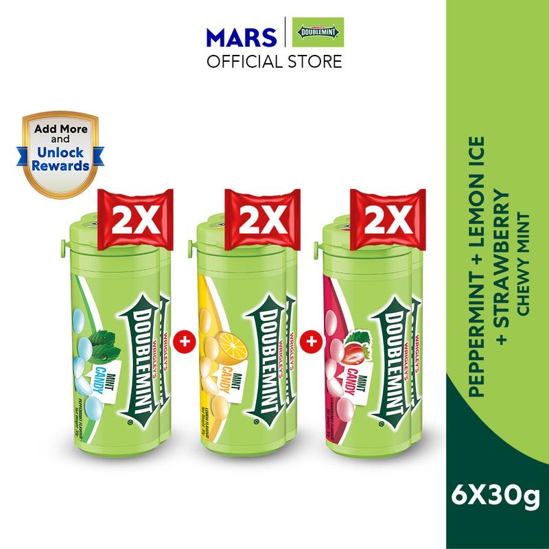 [Bundle of 6] Doublemint Chewy Mints Bottle 30g 3 Flavours - TikTok ...