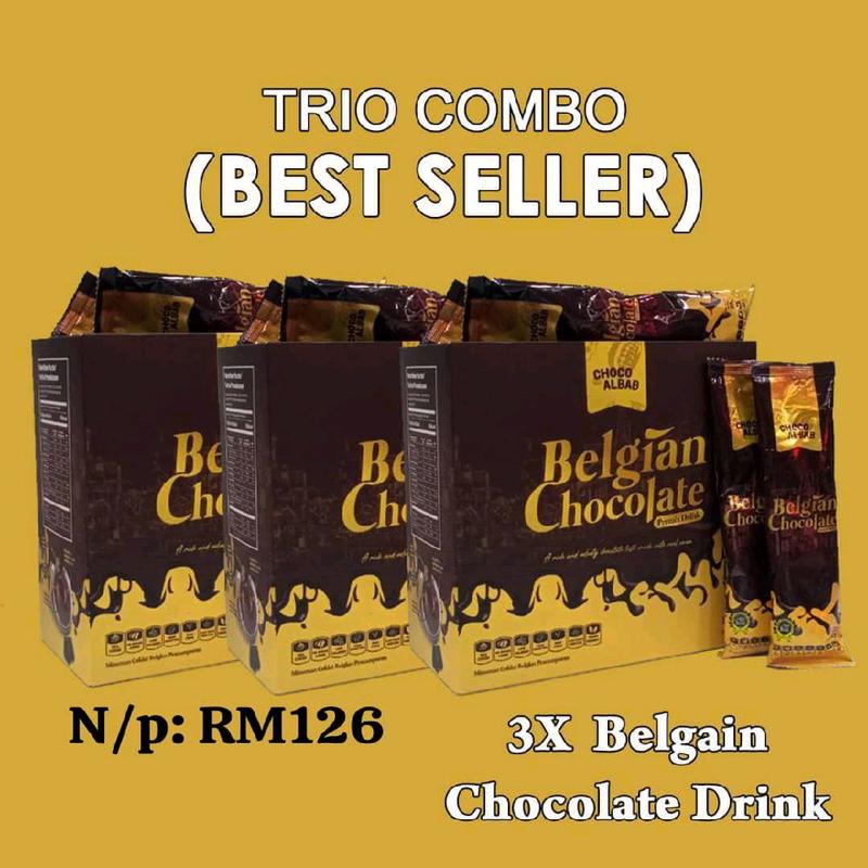 COMBO JIMAT 3 Box Belgian Chocolate Drink Choco Albab - TikTok Shop ...