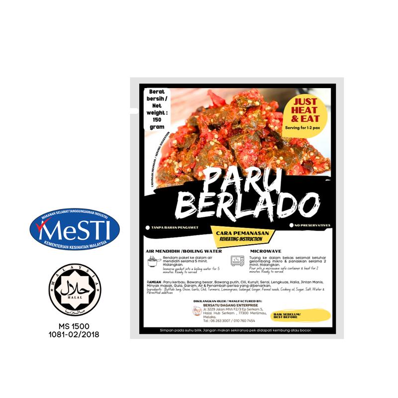 CHEF ZAM Paru Berlada 150gram Ready to eat Travel food Halal - TikTok ...