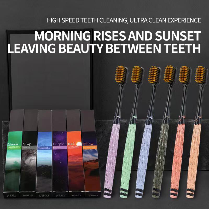 Trendy toothbrush gift box. Soft-bristled curved brush heads - TikTok ...