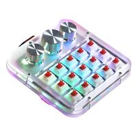 Jual 15 Keys 3 Knob Macro Keyboard Mini Mechanical Keypad Hot Swap Red ...