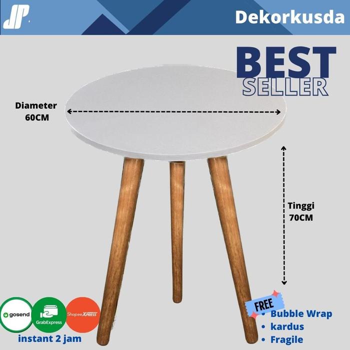 Jual MEJA BULAT BESAR DIAMETER 60 TINGGI 50CM DAN 70CM RUANG TAMU/RUANG ...