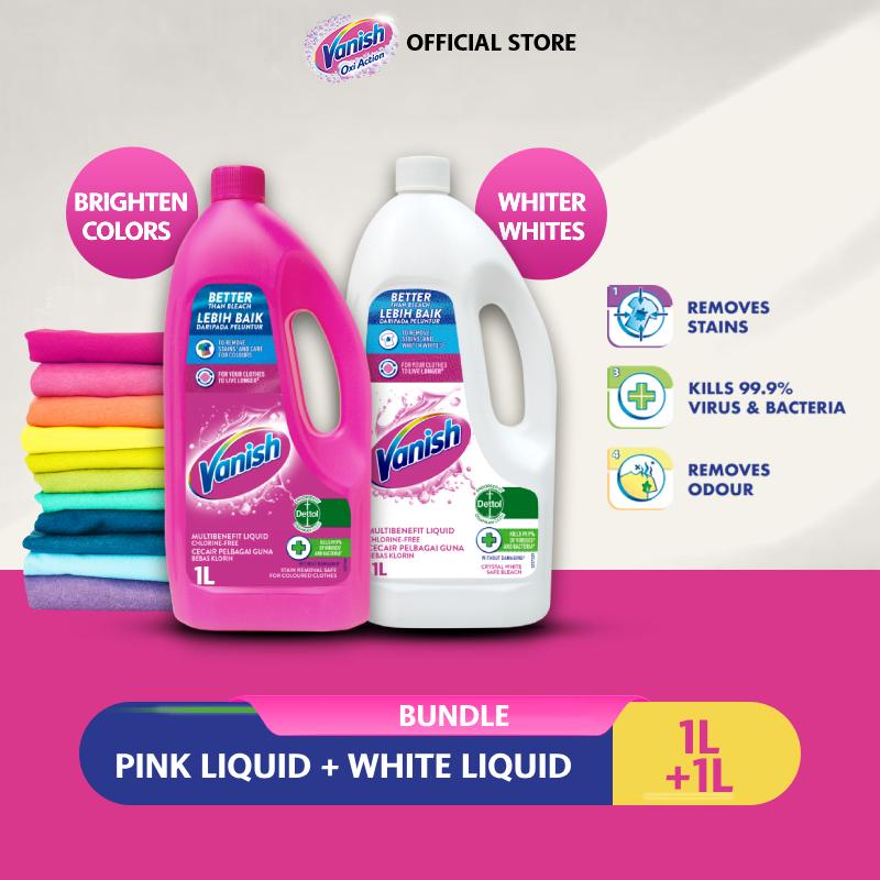 Vanish Mix Bundle, Pink Laundry Booster Liquid + Crystal White - TikTok ...