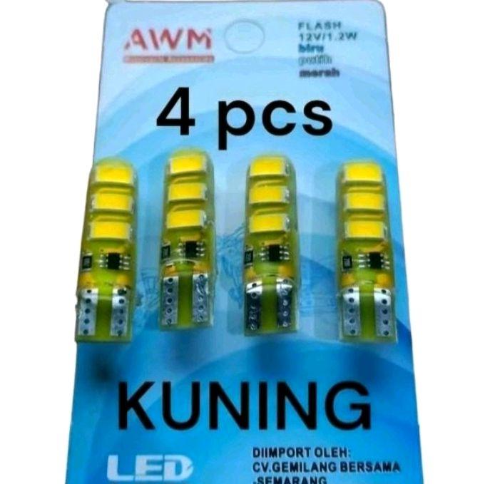 Jual Lampu Sein Motor kedip-kedip LED 4 PCS Kuni7ng Biru Putih Hijau ...