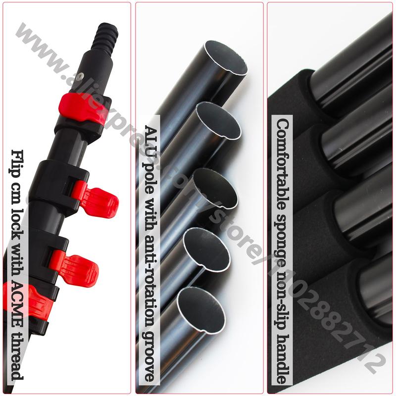 Solar Panel Cleaning Brush with 6 Meters Extension Pole Water Fed Soap ...