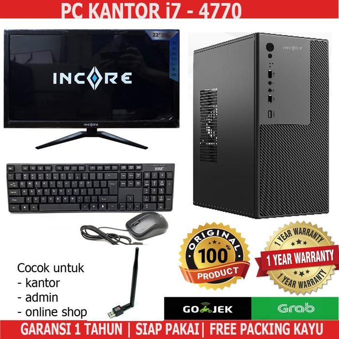 Jual KOMPUTER/PC KANTOR i7 4770 RAM 16GB FULLSET / CPU ADMIN/KASIR ...