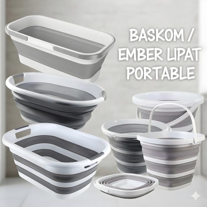 Jual Baskom Ember Lipat 5 10 11 15 24 25 40 L Desain Portable - Oval ...