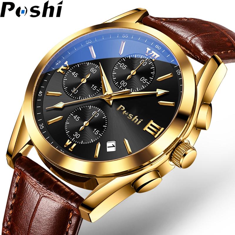 Original POSHI Luxury Brand Men's Watches Fashion Chronograp - TikTok ...