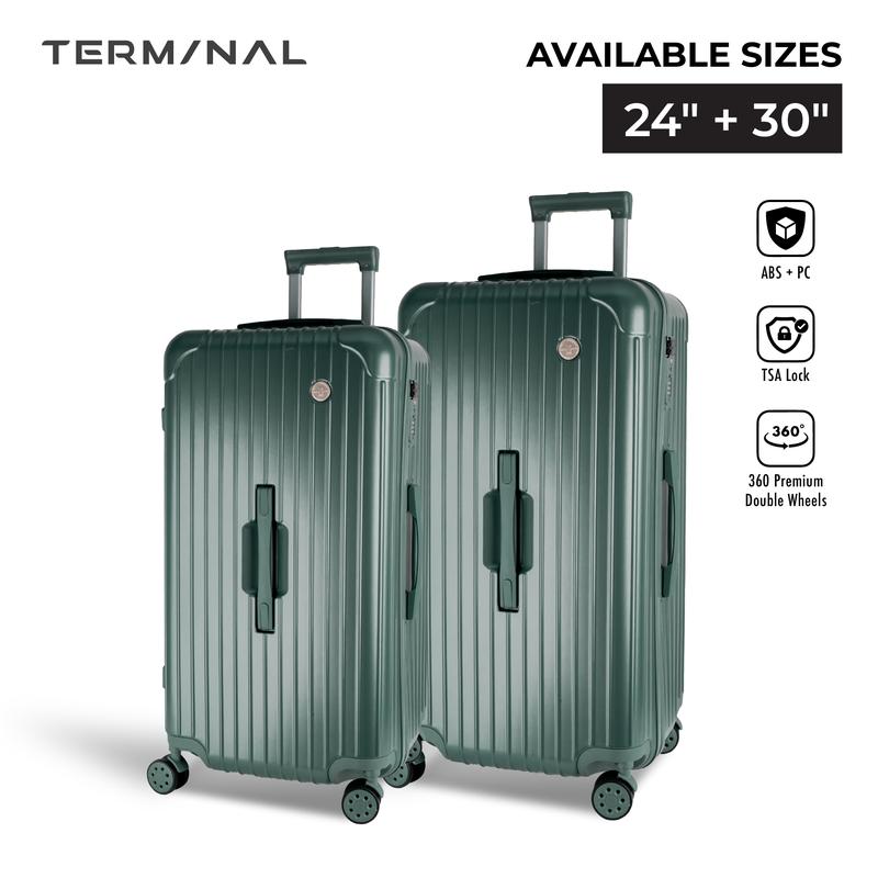 Terminal Trunk 24"+ 30" 360° 8-Wheel Spinner | TSA | ABS +PC - TikTok ...