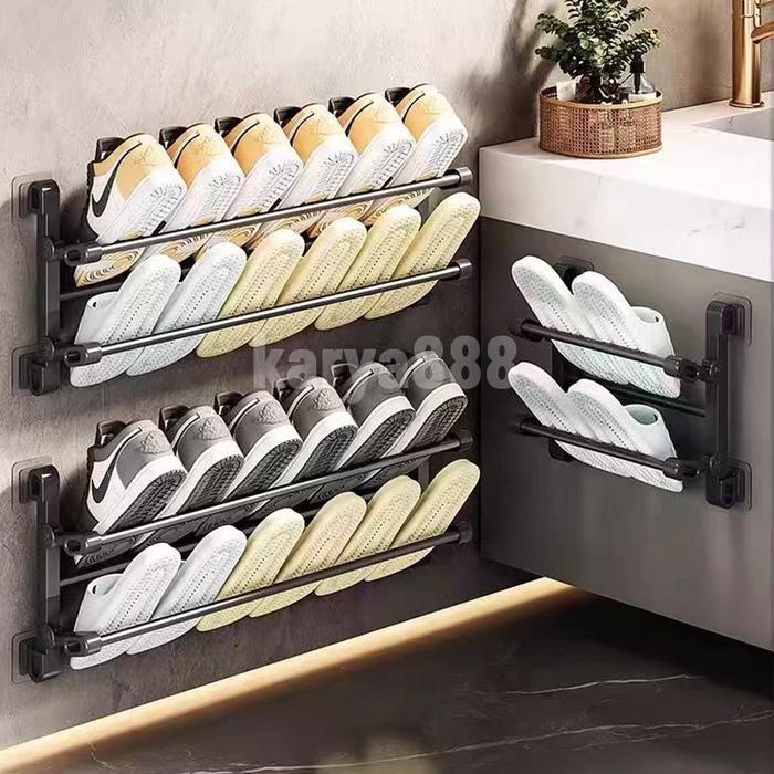 Promo Rak Sepatu Gantung Susun Shoe Rack Holder Tempat Sandal Panci ...