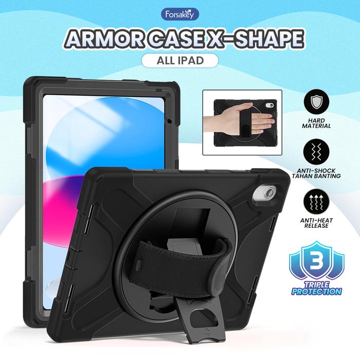 Promo X-SHAPE Case For All iPad 5 6 7 8 9 10 Pro 11 Mini Air Protective ...