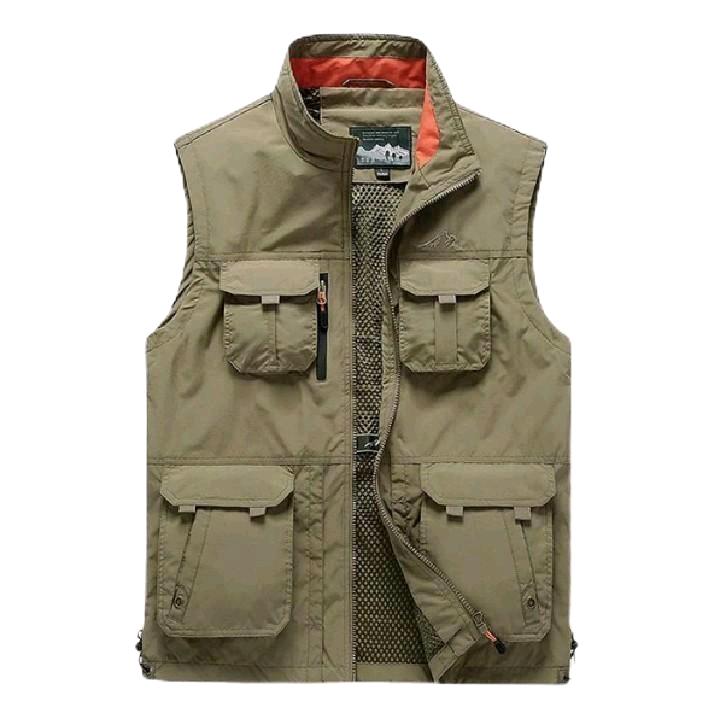JAKET ROMPI PRIA OUTDOOR SOFT PREMIUM ANTI AIR KEREN -HITAM vest - Shop ...