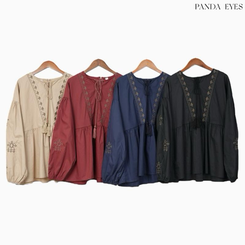 PANDAEYES EYKIN SULAM BLOUSE (CLO-CNYL92004BL) - TikTok Shop Malaysia