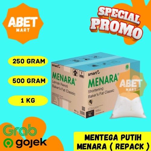 MENARA Mentega Putih REPACK 250gr 500gr 1Kg - 250 500 Gr Gram 1 Kg ...