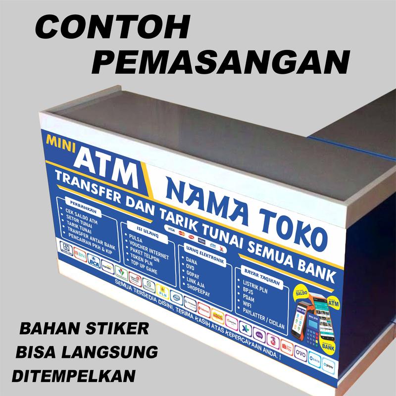 Jual Stiker Konter etalase Sticker Meja Kasir Mini ATM Bahan - Shop ...