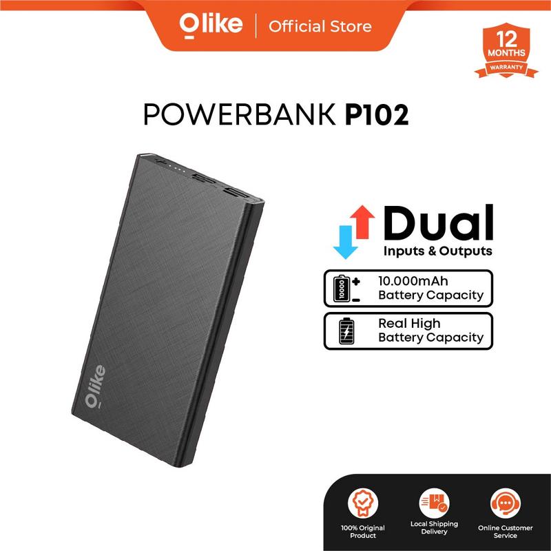Olike Powerbank 10000mAh P102 Dual Input & Output Travel Friendly ...