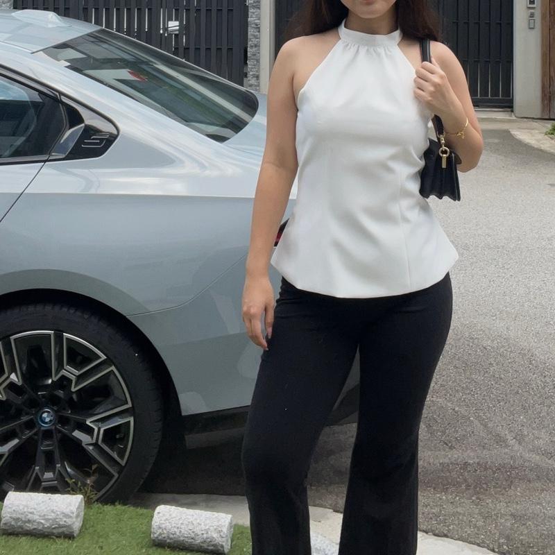 The Halter Tops - First Collection - Padded (White) - TikTok Shop Singapore