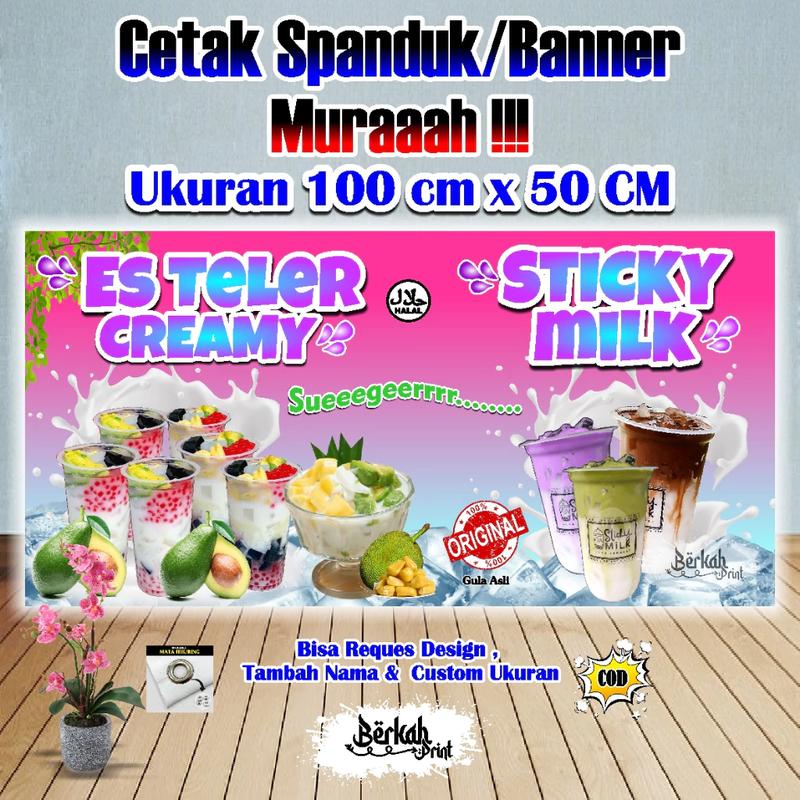 Spanduk Banner E-Teller Es Teler Viral Terbaru Keren & Murah - Shop ...