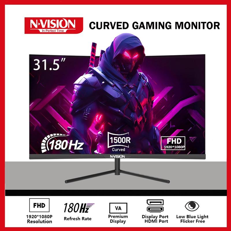 Nvision 27" / 32" Curved Gaming Monitor 165HZ/180Hz Frameles - TikTok ...