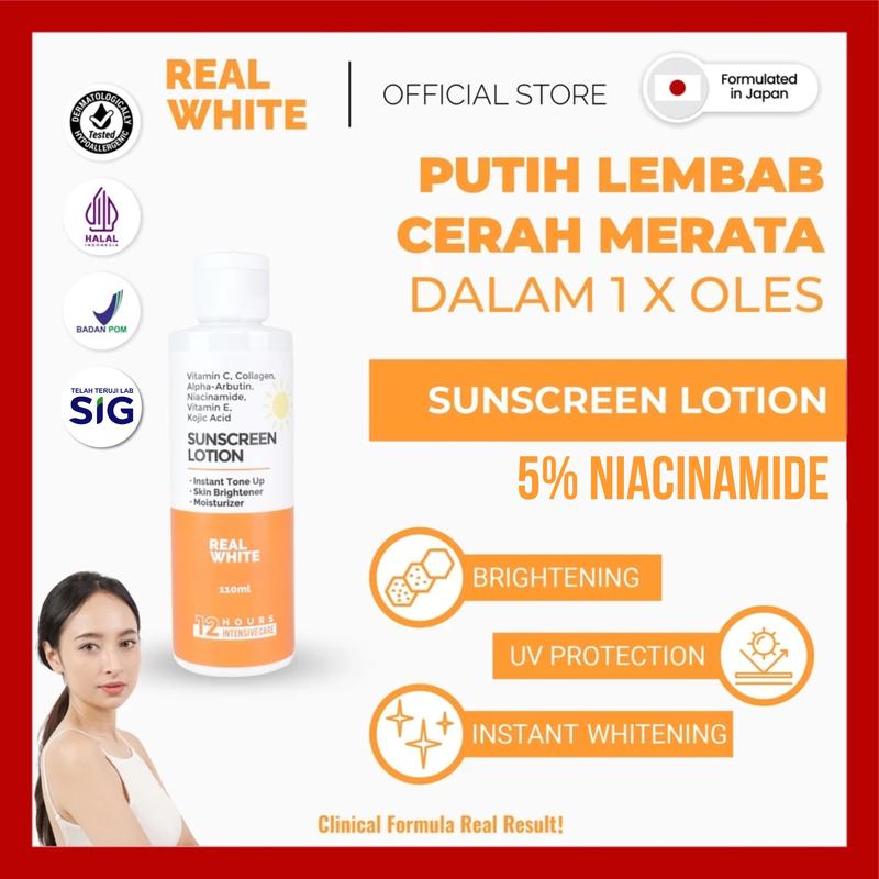 REAL WHITE SPF 50 PA +++ Intensive Whitening Sunscreen Lotion - Shop ...