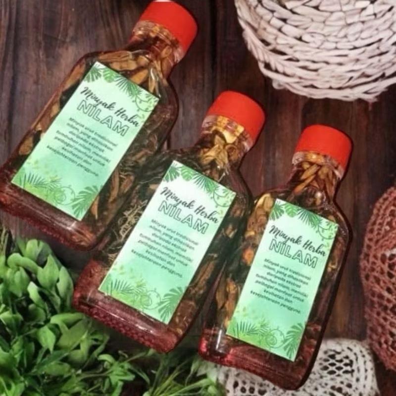 3 BOTOL Minyak Herba Nilam Hq 30ml / Minyak Urut Nilam / Minyak Nilam ...