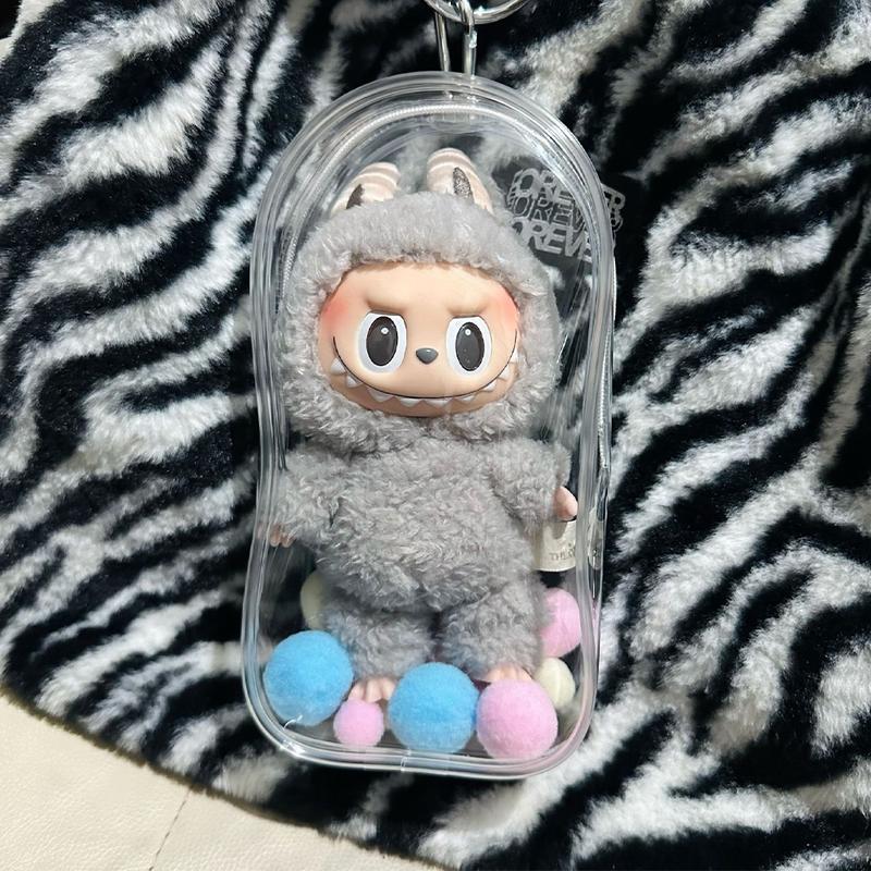 DM For Labubu upset duck Portable Transparent PVC Mystery Bo - TikTok ...