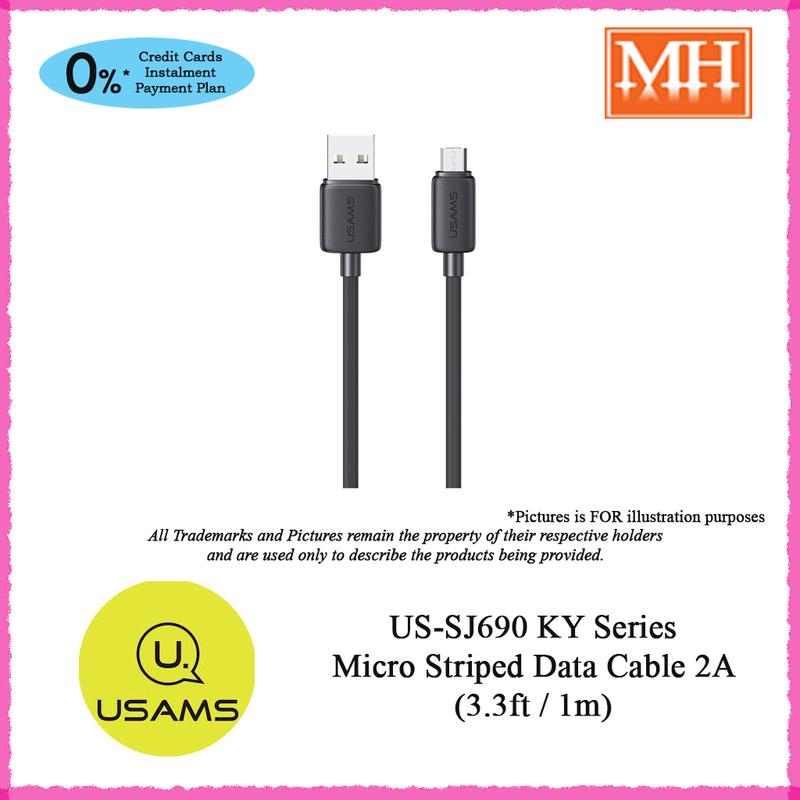 [Authentic] Usams US-SJ690 KY Series Micro Striped Data Cabl - TikTok ...