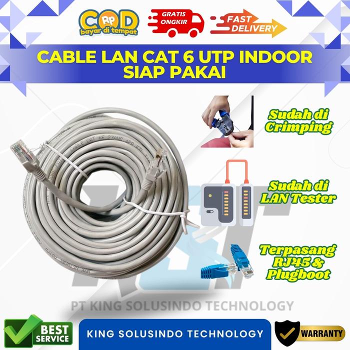 Jual Kabel LAN 30 Meter CAT6e Indoor UTP Untuk Jaringan - Kab. Bekasi ...