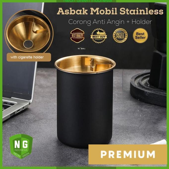 Asbak Mobil Aesthetic Angin Corong Portable Stainless Steel Warna ...
